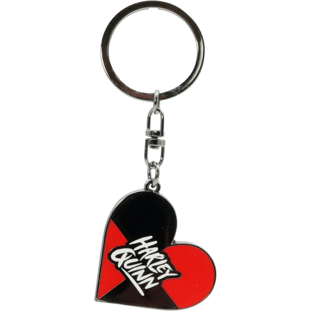 Breloc Metal DC Comics - Heart Harley Quinn ━ Red Goblin