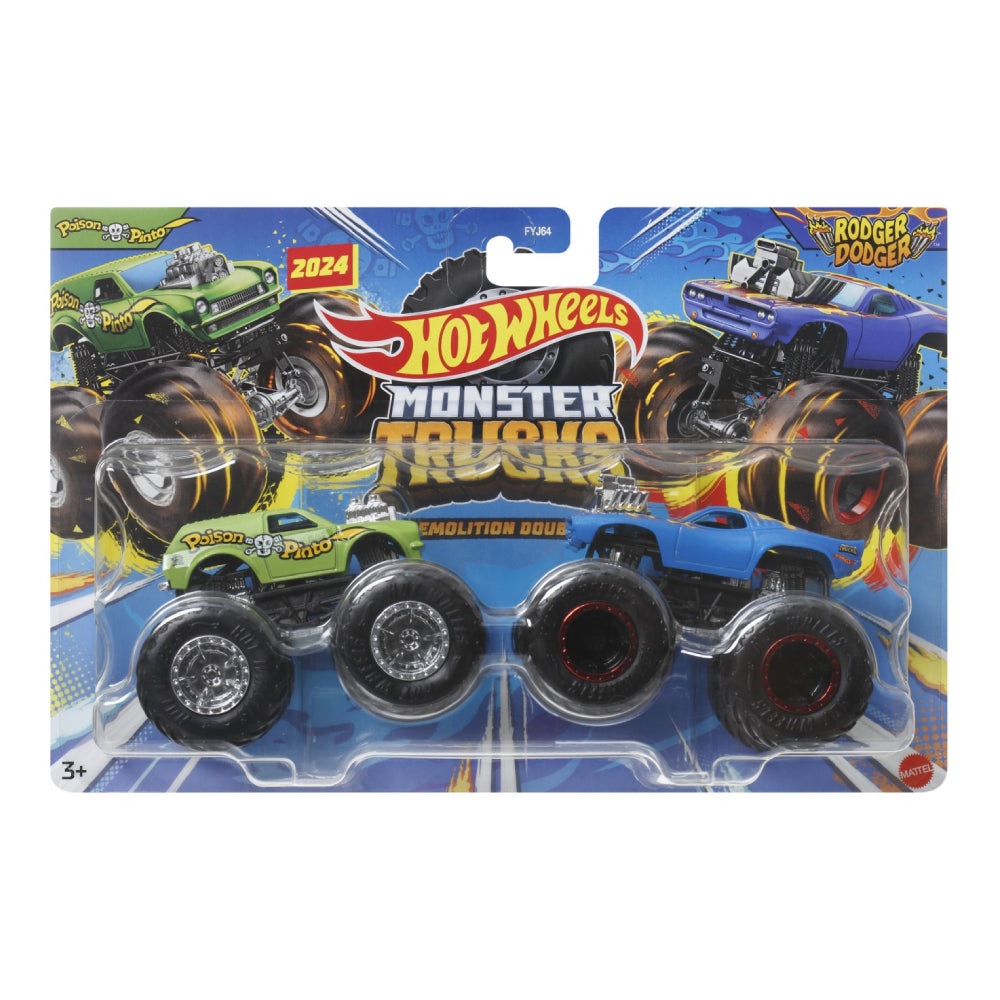 Set 2 Masini Hot Wheels Monster Truck Scara 1 la 64 — Red Goblin