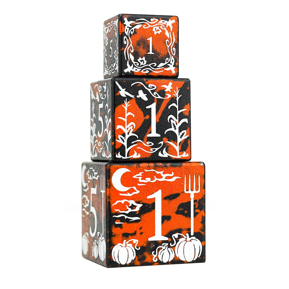 Set 3 Zaruri Sirius Dice - D6 Dice - Scarecrow Stackables Set