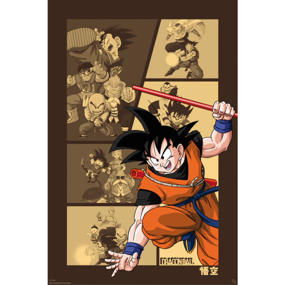 Poster Maxi Dragon Ball - 91.5x61 - Goku Retro — Red Goblin