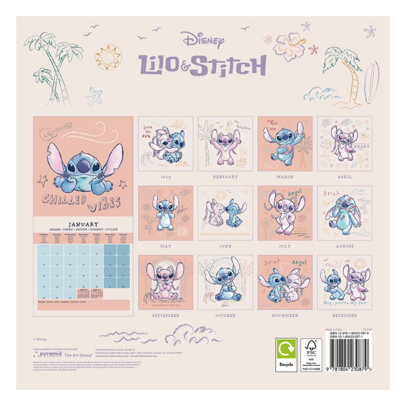 Lilo & Stitch Calendar 2024 Stitch & Angel — Red Goblin
