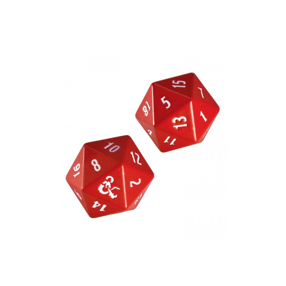 Set Zaruri UP - Heavy Metal Red and White D20 Dungeons & Dragons