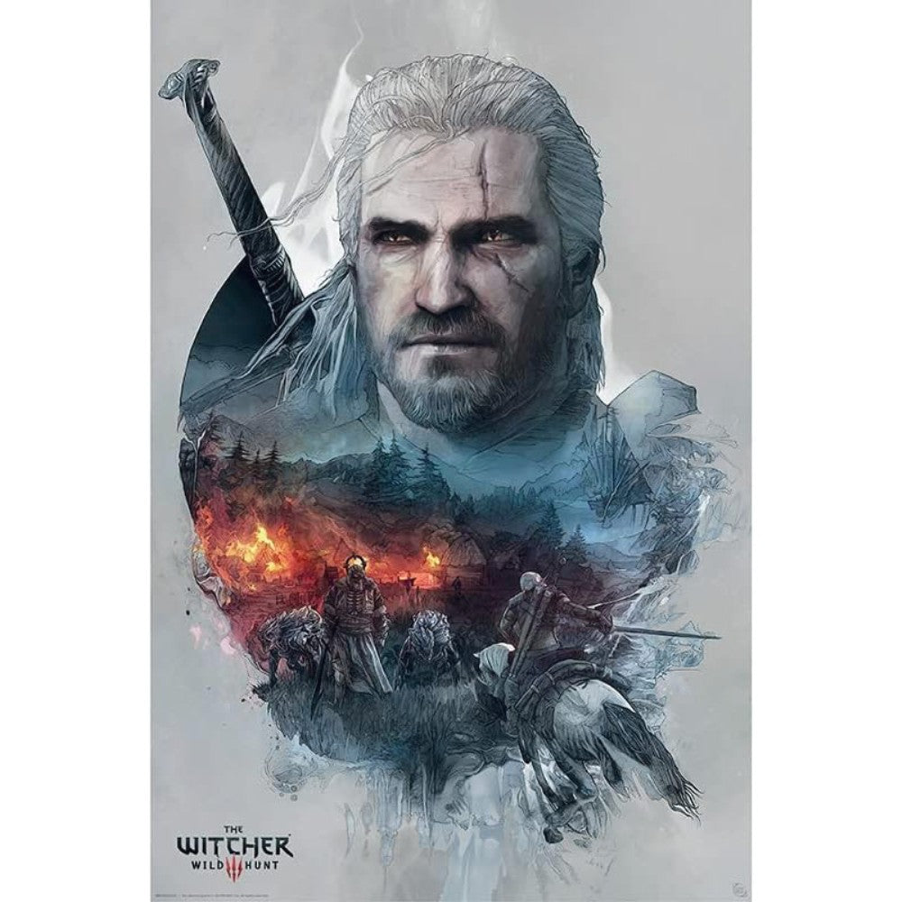 Poster Maxi The Witcher - 91.5x61 - Geralt — Red Goblin