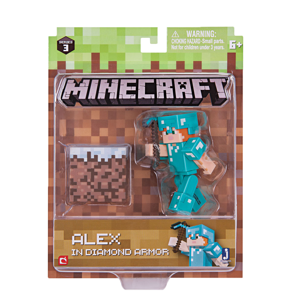 Minecraft: Action Figure Alex In Diamond Armor 8 cm — Red Goblin