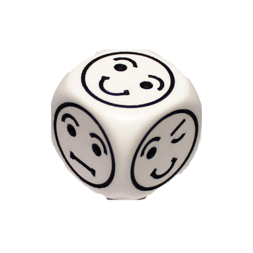 Zar d6 Smiley Face — Red Goblin